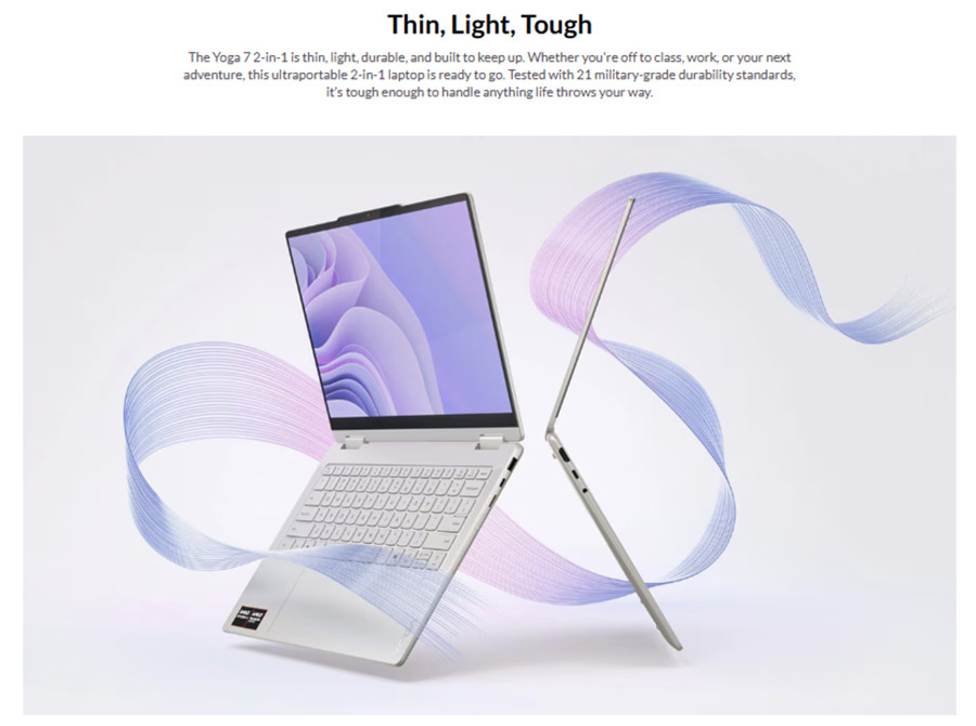 Lenovo Yoga 7 14AKP10 83JR006UMJ 2-In-1 Laptop (AI 7 350 5.0GHz,512GB ...