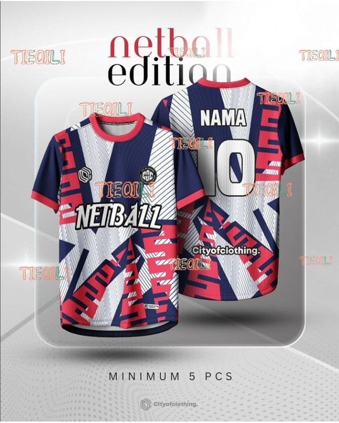 【Free Custom Name & Number】NETBALL Soccer Jersey Short Sleeve TShirt ...