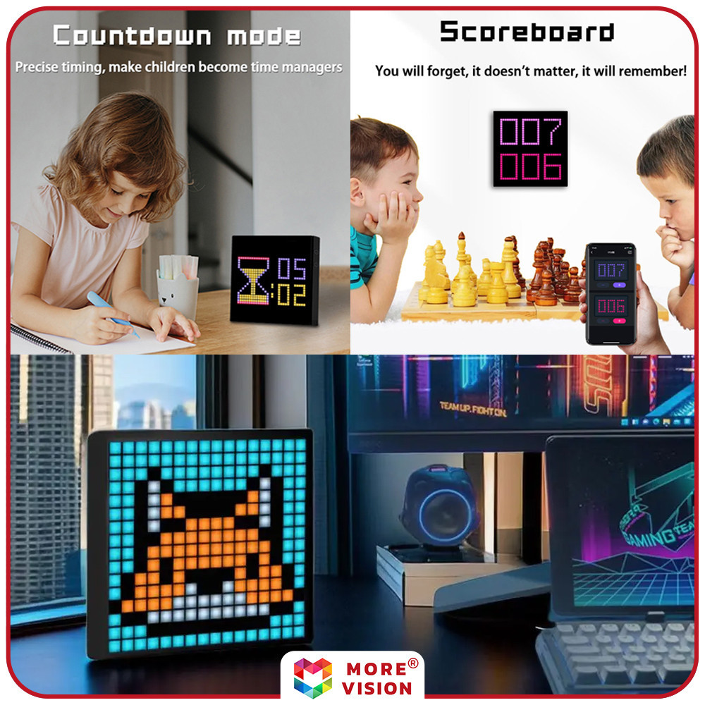 Smart APP Control LED Matrix Pixel Display Screen Board Bluetooth DIY ...