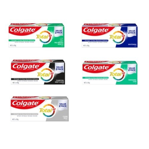 Colgate Total Professional Whitening Toothpaste 2 x 150g / 150g / 110g ...