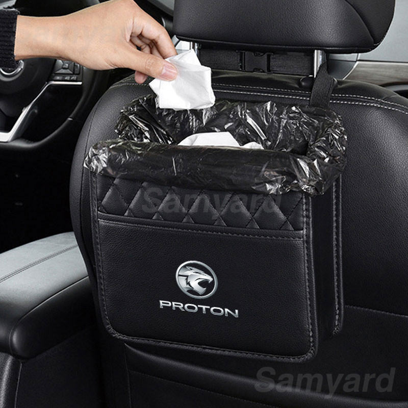 Leather Car Seat Back Storage Organizer Multi-Pocket Storage Bag For ...