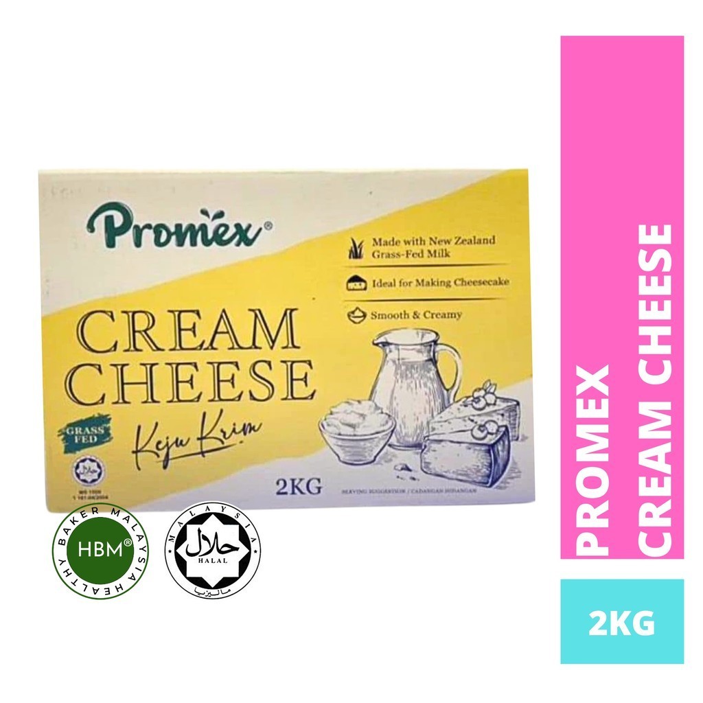 Promex Cream Cheese 2kg / Keju Krim / Halal / Cheesecake / New Zeland ...
