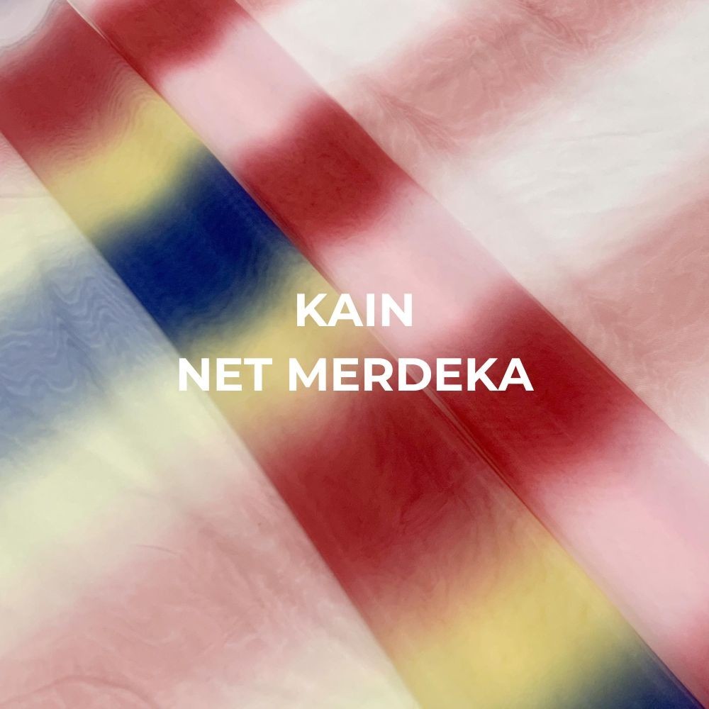 Kain Net Tema Merdeka Bendera Malaysia Bidang 60in Material Paris Net ...