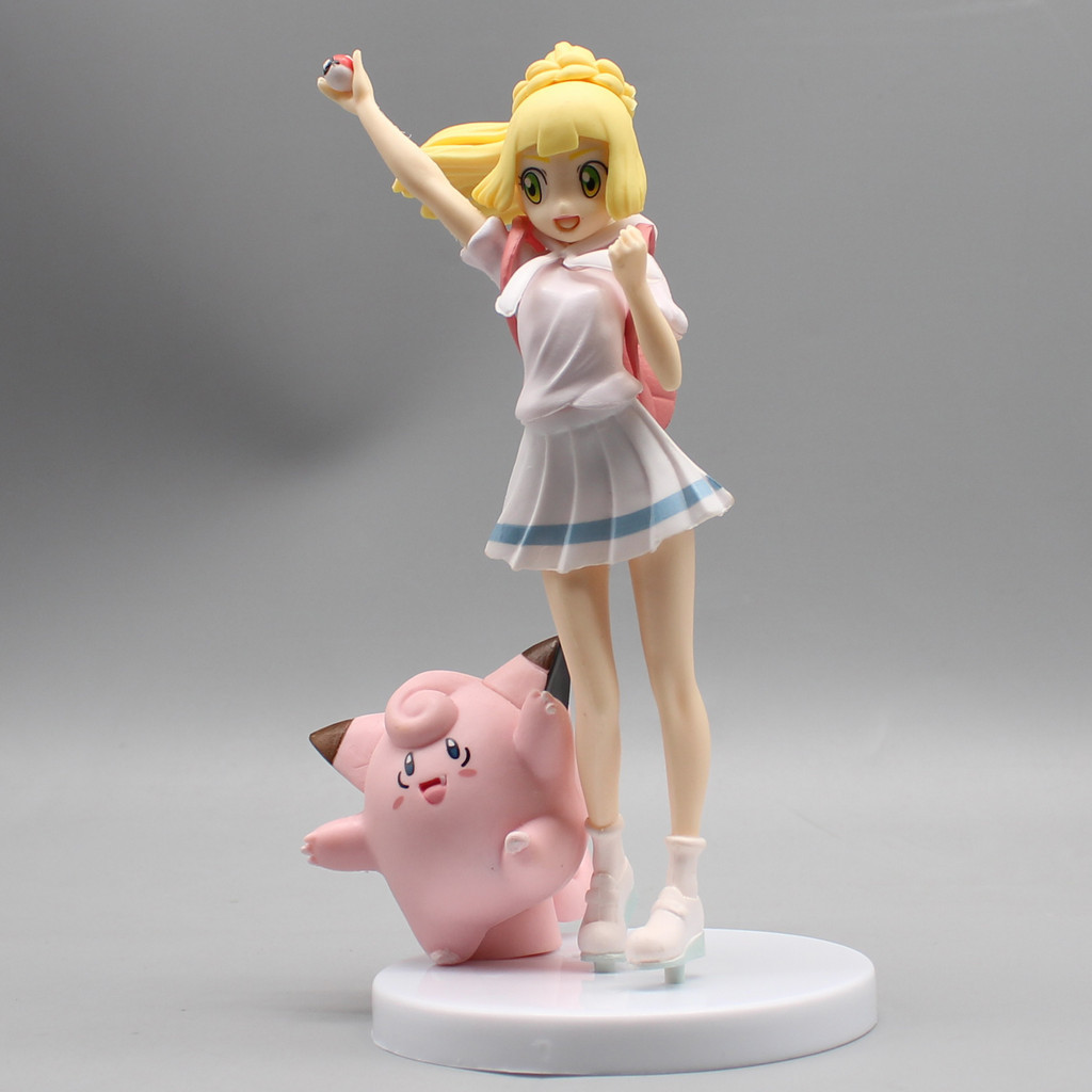 19cm Pokemon Lillie Clefairy Game Beautiful Girl Figure | Shopee Malaysia