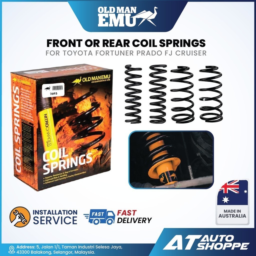 Old Man Emu Front or Rear Coil Springs For Toyota Fortuner Prado FJ ...