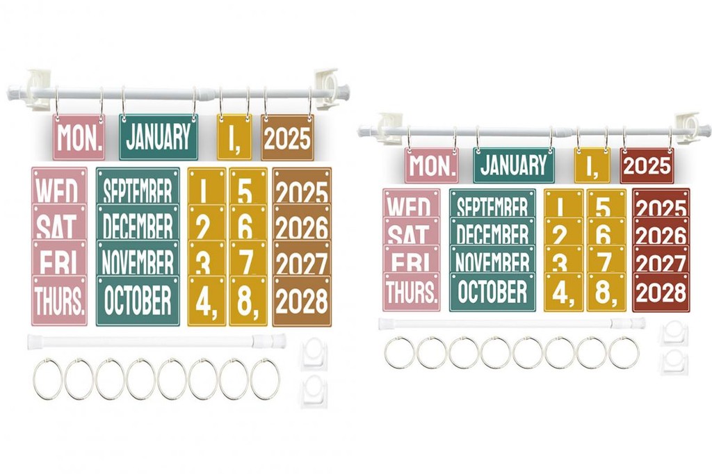 CHEER Classroom Decoration Flip Calendar Boho Flip Calendar Bulletin ...