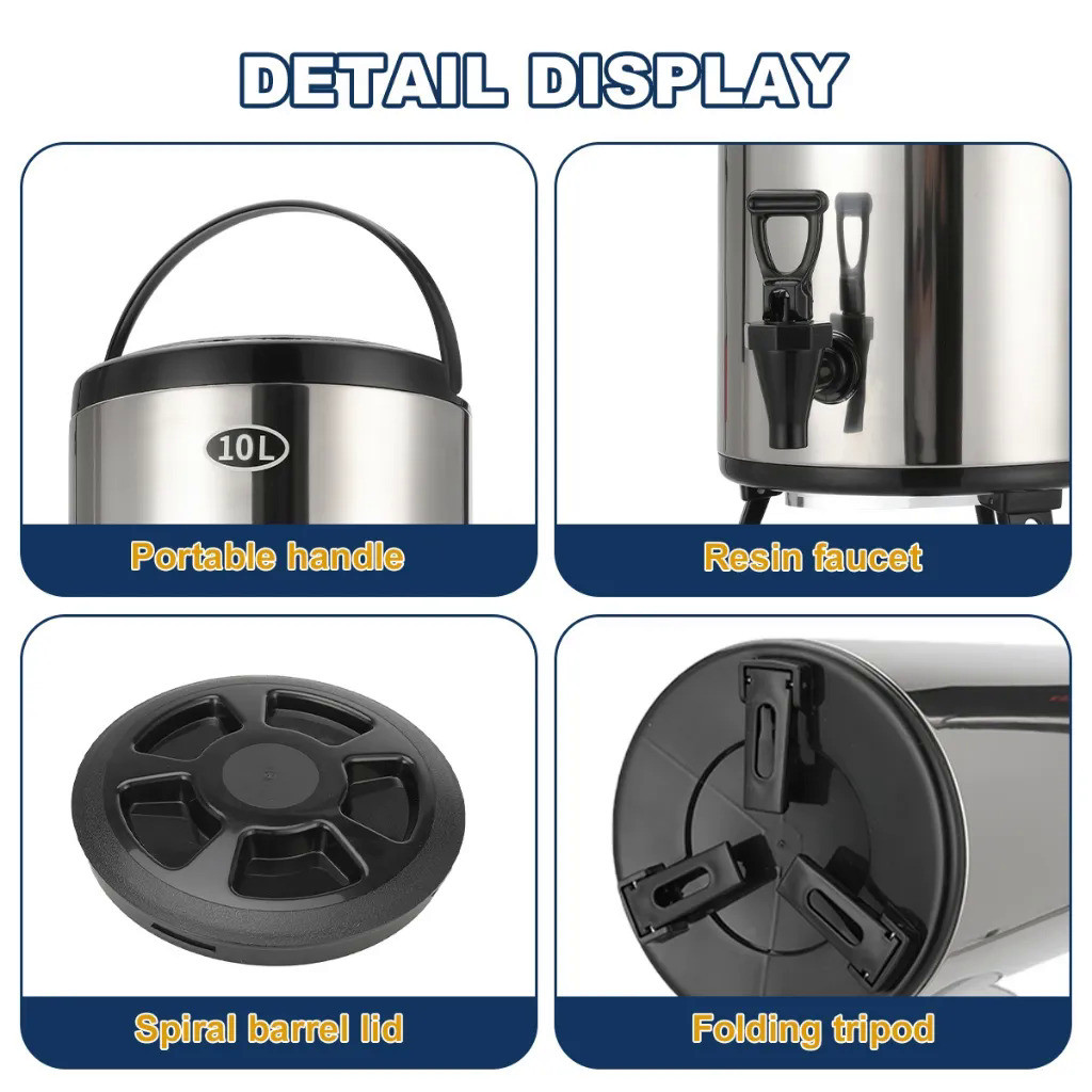 Stainless steel water dispenser 6L ~ 12L hot & cold insulated beverage ...