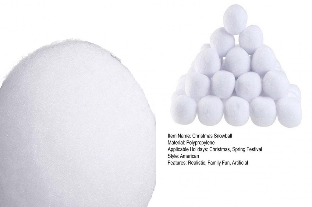 Safe Polypropylene Snowballs Artificial Snowball Fight Set 50 Pack ...