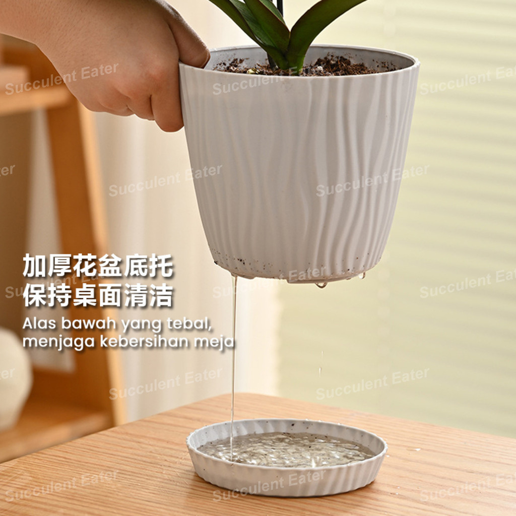 Wave Striped Flower Pot Pasu Bunga Jalur Gelombang 波纹彩色花盆 | Shopee Malaysia