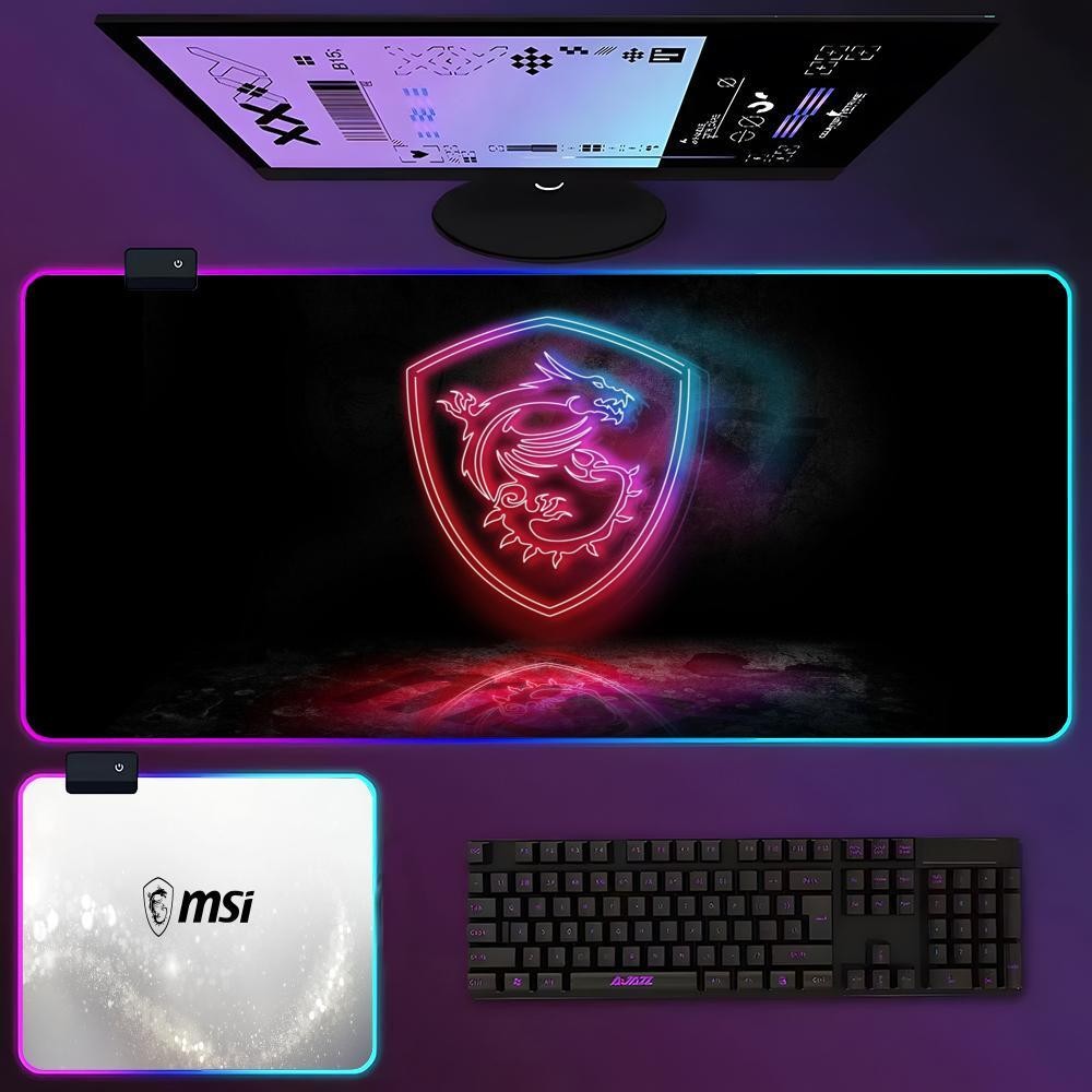 MSI Rgb Mouse Pad RGB Luminous 900X400mm Large Table Pad Encrypted Anti ...