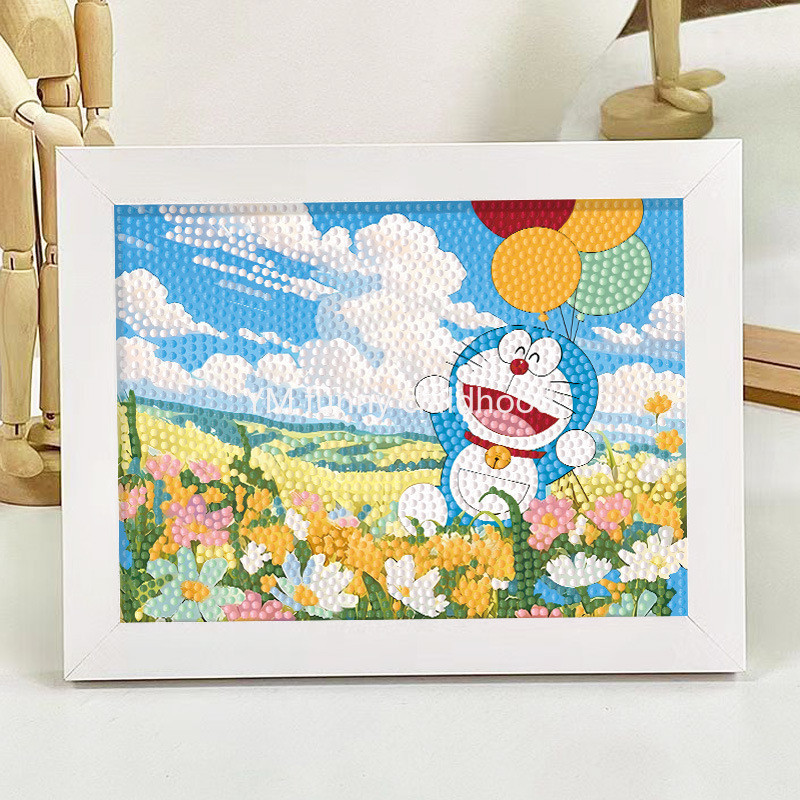 23X18cm Panda Kids Diamond Painting kit Doraemon cartoon diamond ...