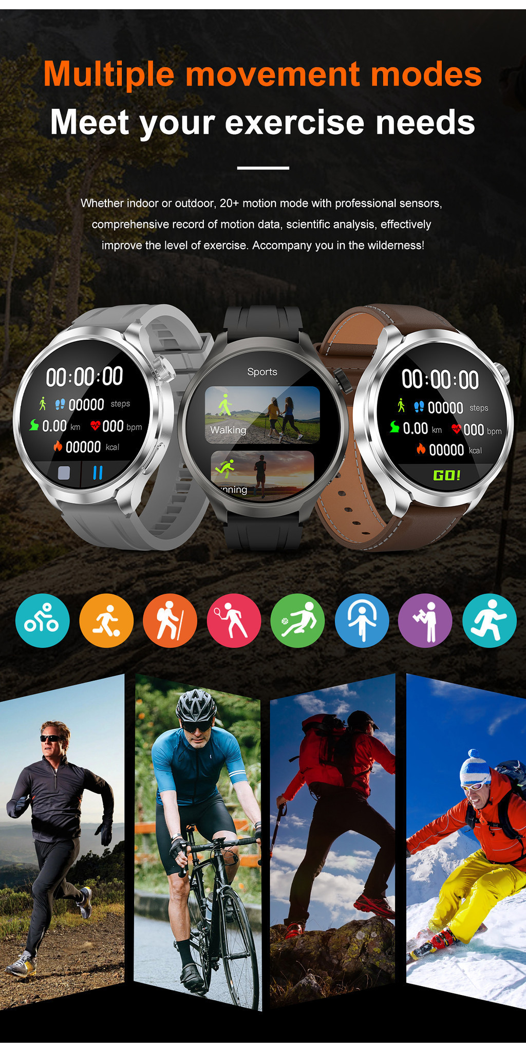 2024 NEW for HUAWEI Sports Smart Bracelet AMOLED HD Screen NFC GPS ...