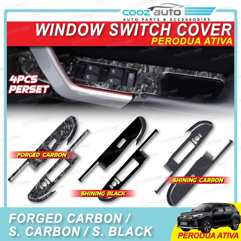 Perodua Ativa Car Window Switch Panel Frame Cover Garnish Accessories ...