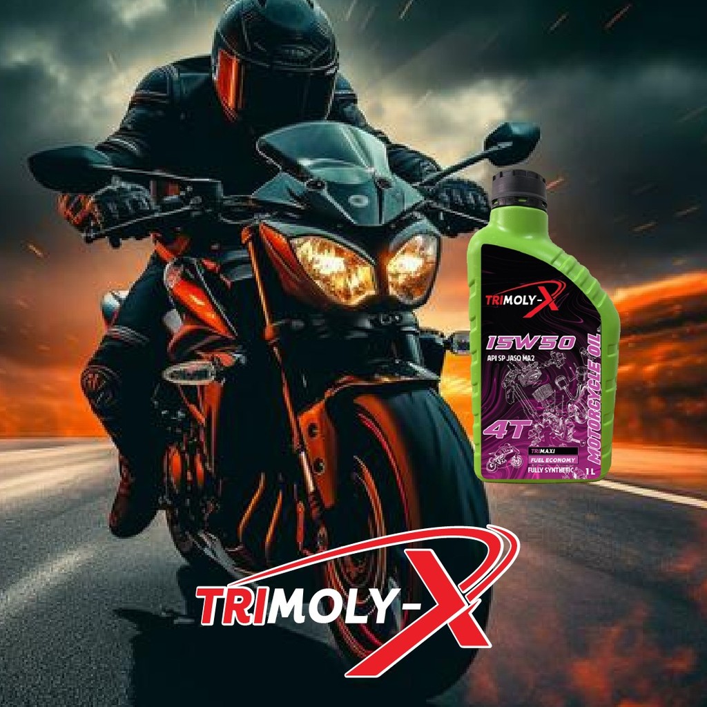 TRIMOLY-X TRIMOLYX 4T 10W40 1L Fully Synthetic API SP JASO MA2 ...