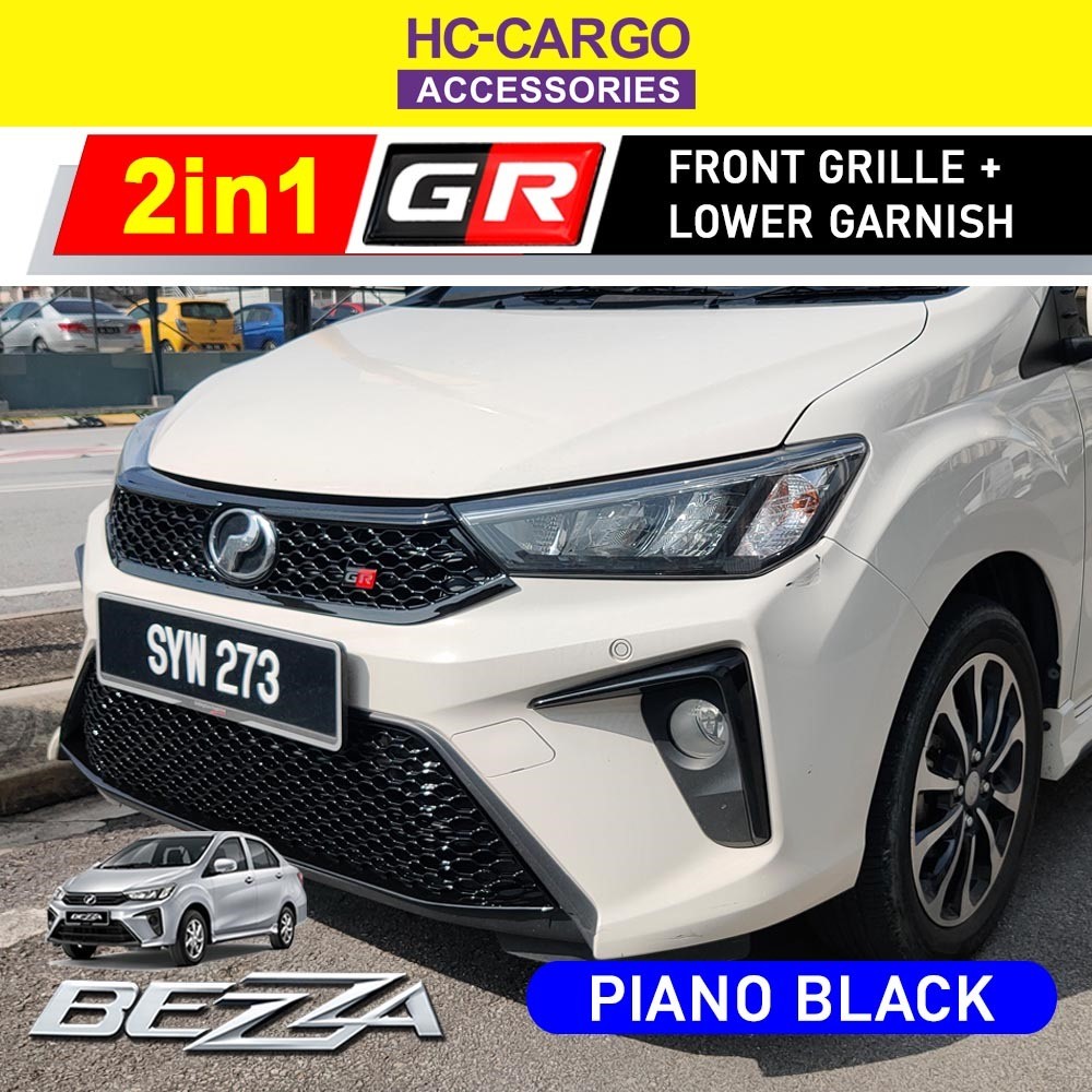 Perodua Bezza Facelift 2020 - 2024 B300 GR Honeycomb Grille Glossy ...