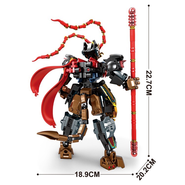 Black Myth Wu Kong blocks mecha Qi Tian Da Sheng, equipped with golden ...