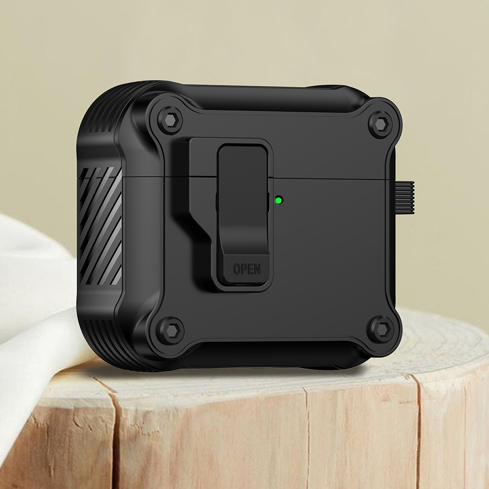 TPU Secure Lock Clip Case for AirPods 4 2024 Pro Pro2 Hard Shockproof ...
