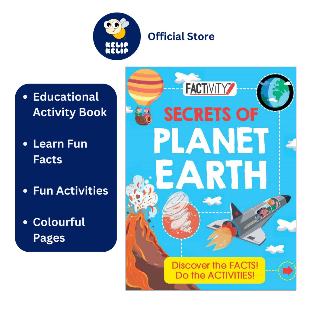 Factivity Secrets of Planet Earth Book For Kids To Read Learn About Volcano Earthquake Tornado ...