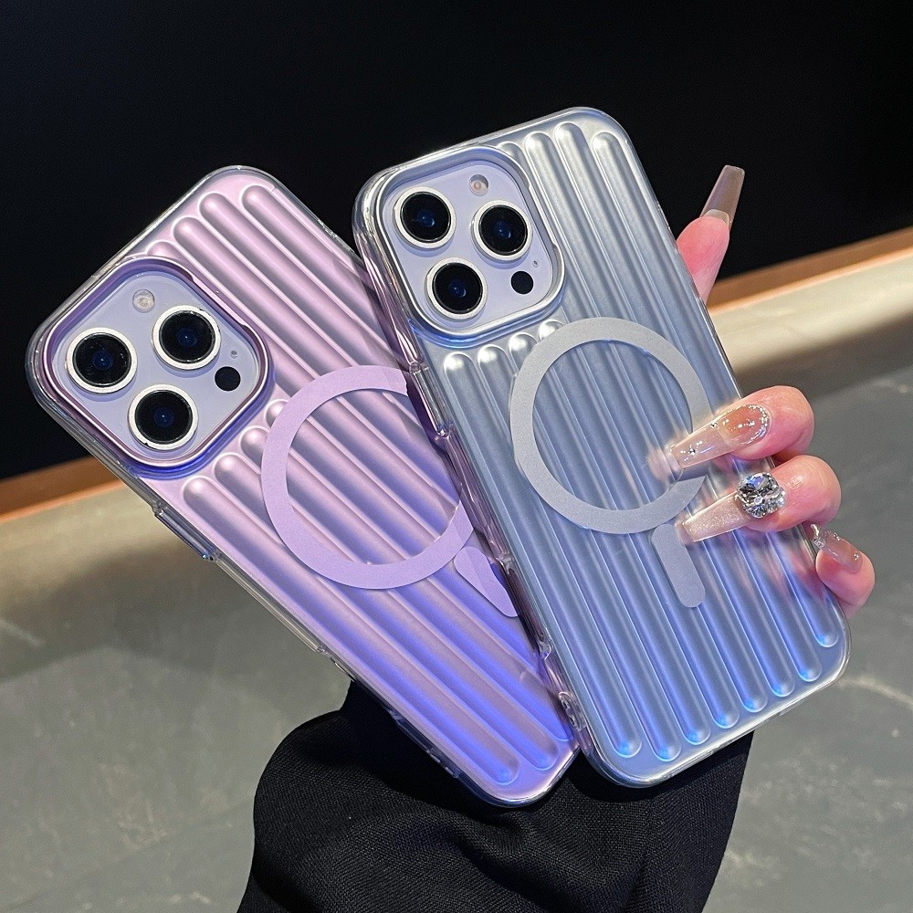 Anti Crack Luggage Magnetic Charging Case for iPhone 17 16 15 14 Pro ...