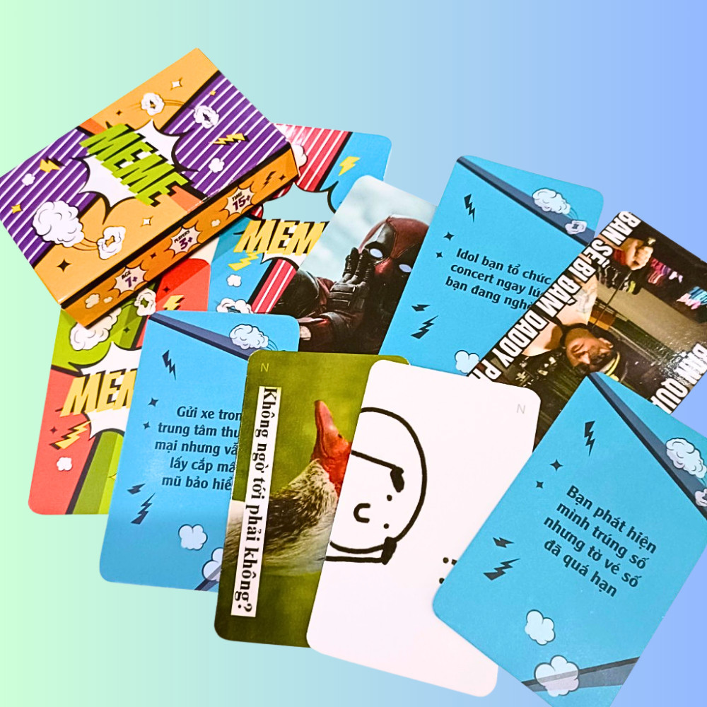 Meme card deck 1 to play with 50 game cards for a group of friends, fun ...