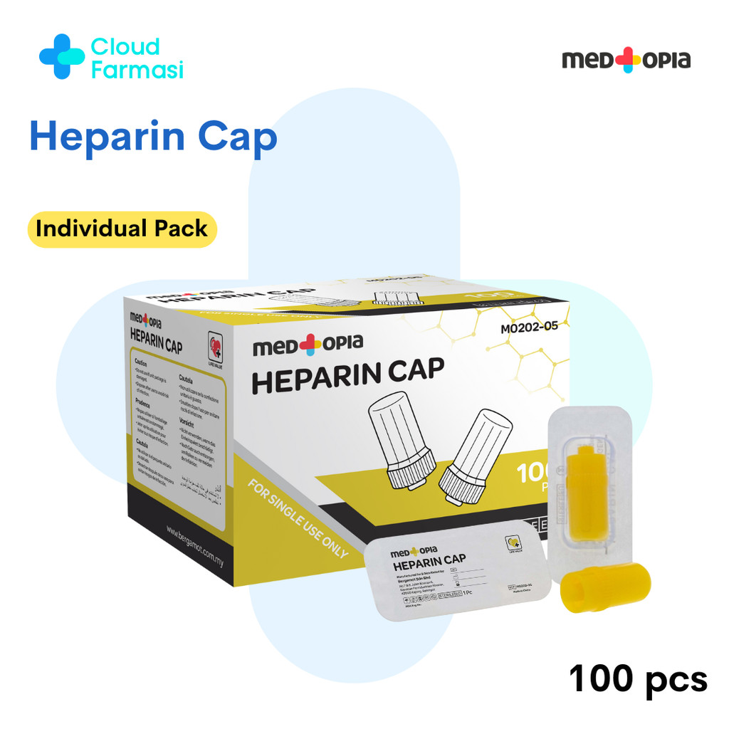 [Cloud Farmasi] Medtopia Sterile Heparin Cap Yellow Instopper with ...