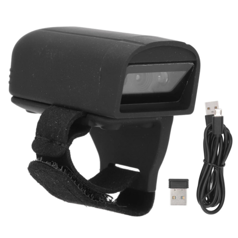 Wireless Barcode Reader Ring Barcode Scanner Buzzer Vibrator LED Light ...