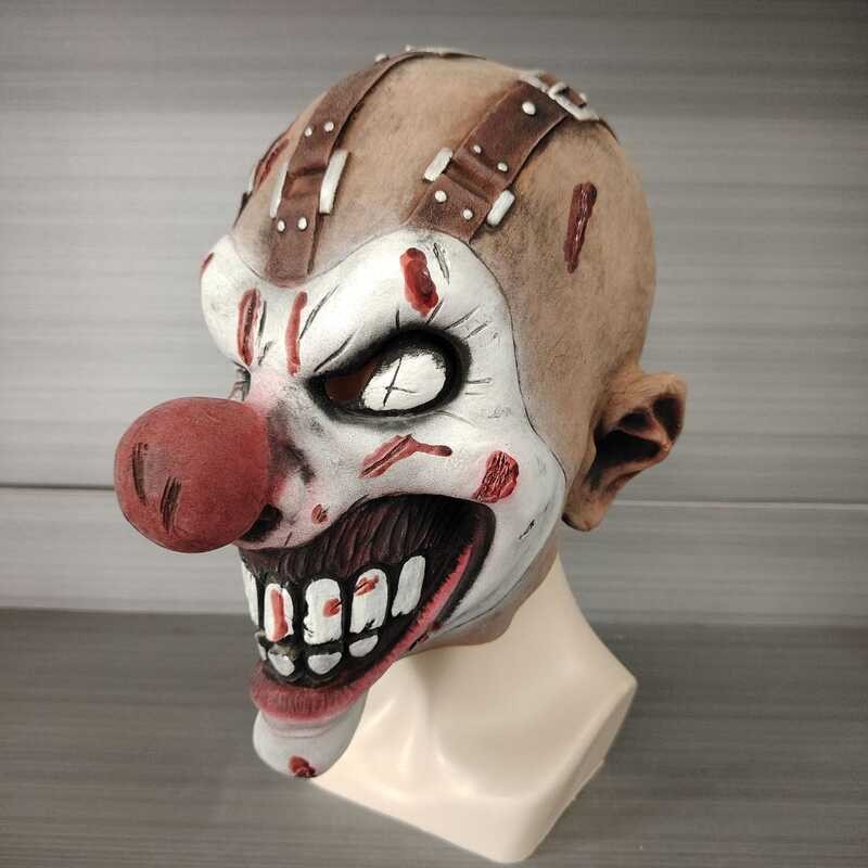 Halloween Red Nose Clown Horror Latex Mask Headgear Party npc Secret ...