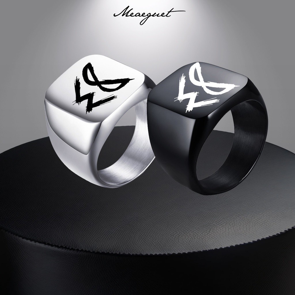 Meaeguet SB19 PABLO Ring Personalized Free Engraving Stainless Steel La Luna Song Symbols Signet ...