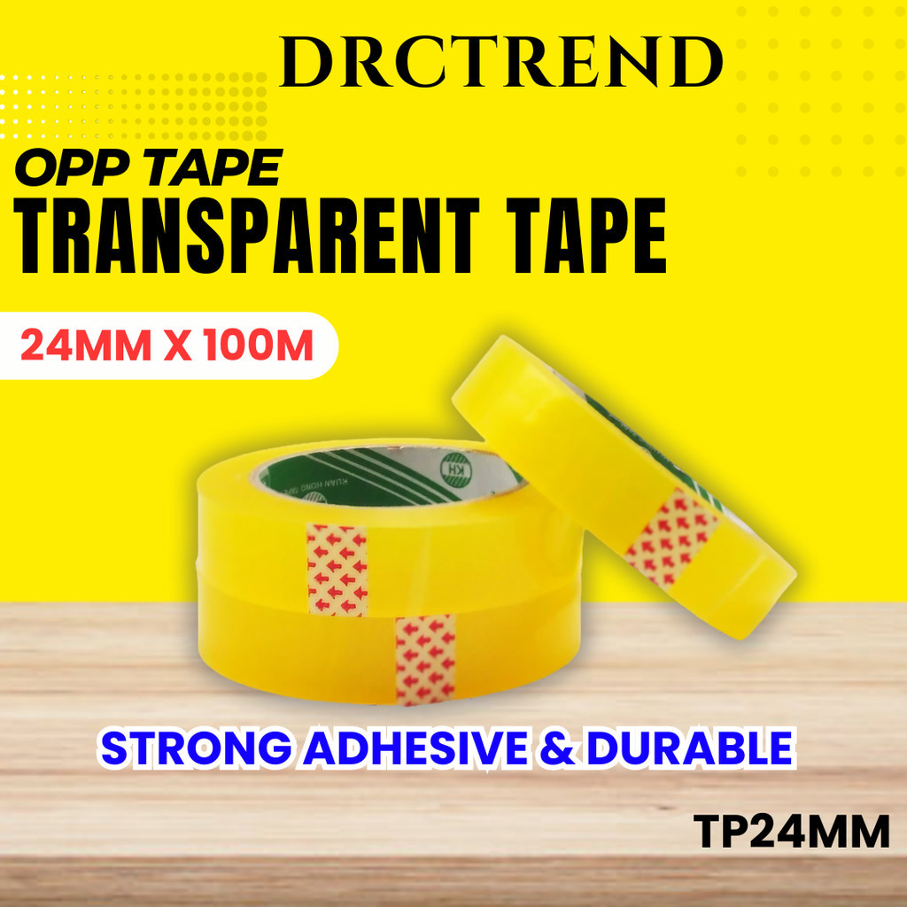 Opp Tape 24MM X 100M Salotape Cellophane Tape Stationery Clear Tape ...