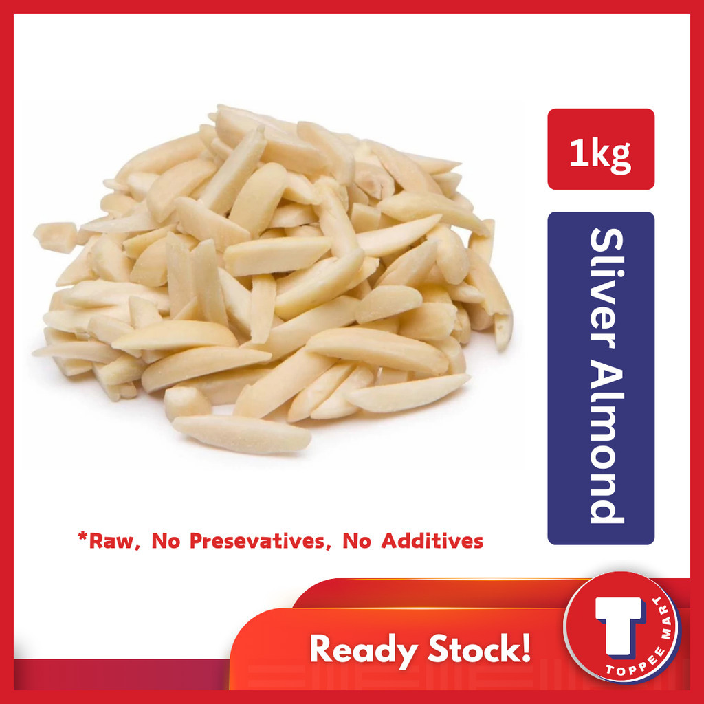 Raw Slivered Almond / Almond Sliver Strip / Badam Hiris Panjang - 1kg ...