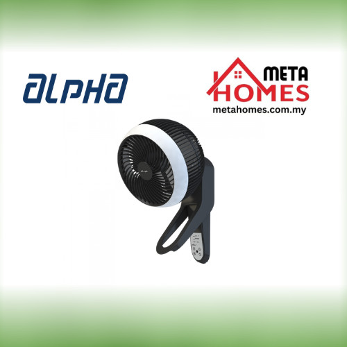 Alpha Fan 360° Head Oscillation 3 Speeds Motto Wall Fan (White) WF360 ...