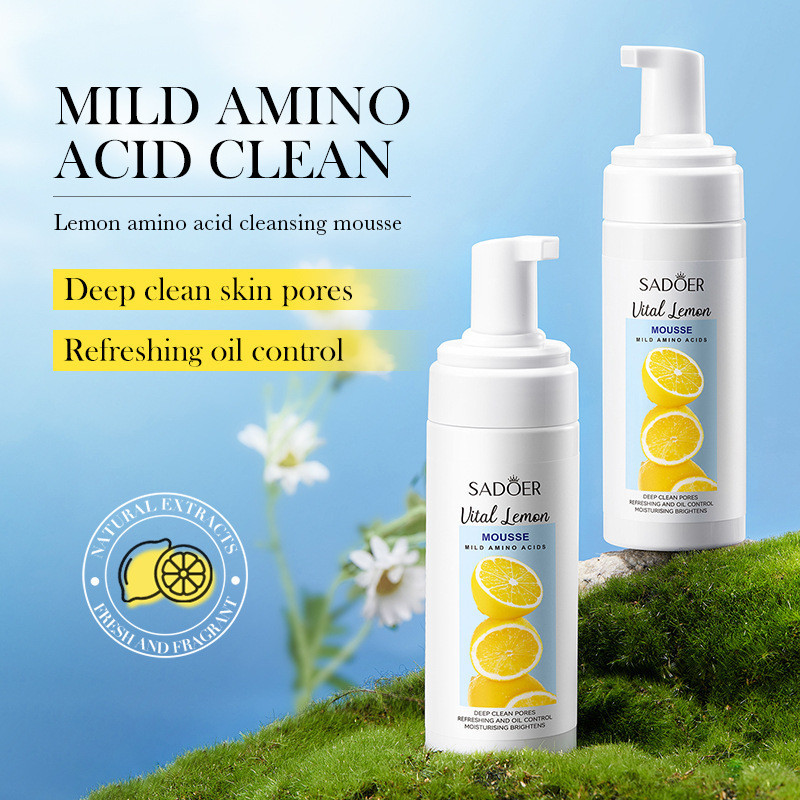ROREC SADOER Fruit Extract Mild Amino Acid Deep Clean Pores Brighten Skin Tone Oil Control Foam ...