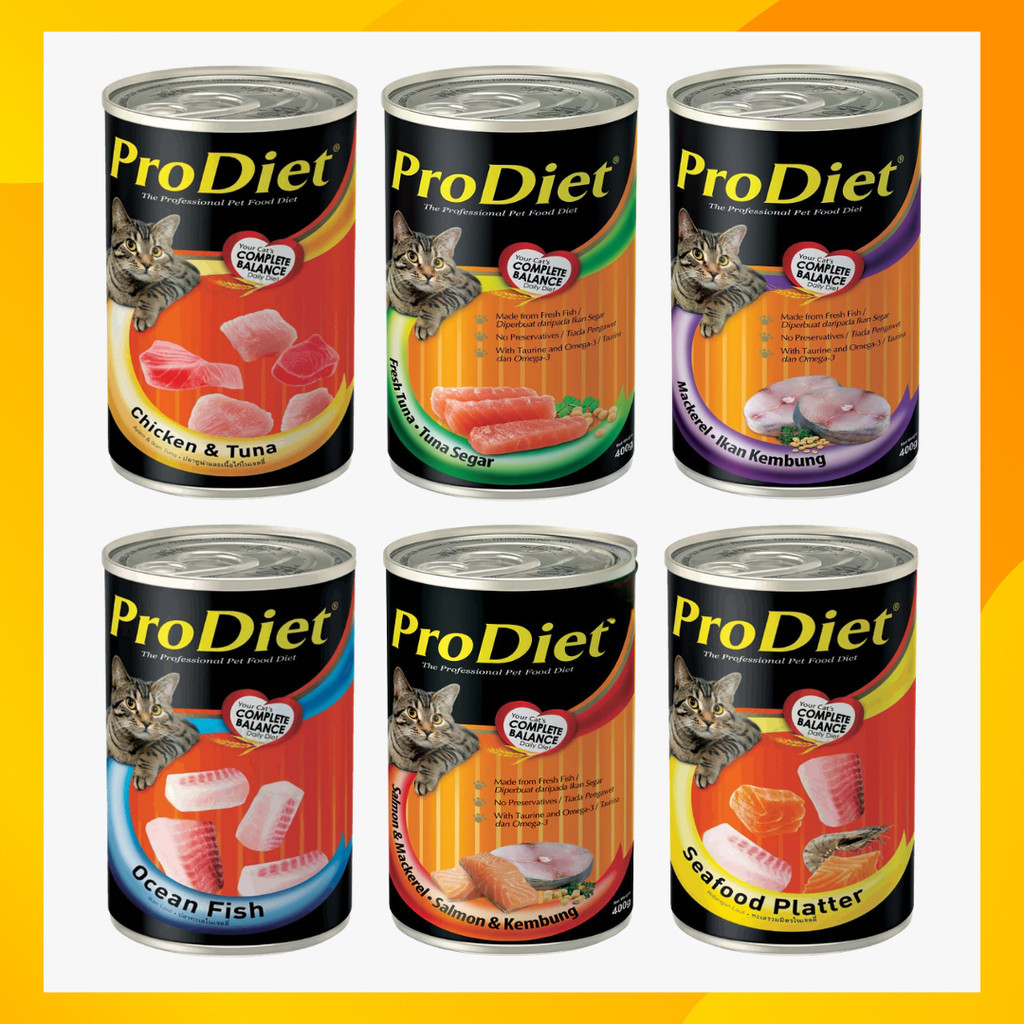 [400G] PRODIET CAT FOOD IN CAN | MAKANAN KUCING DALAM TIN (PLEASE REFER ...