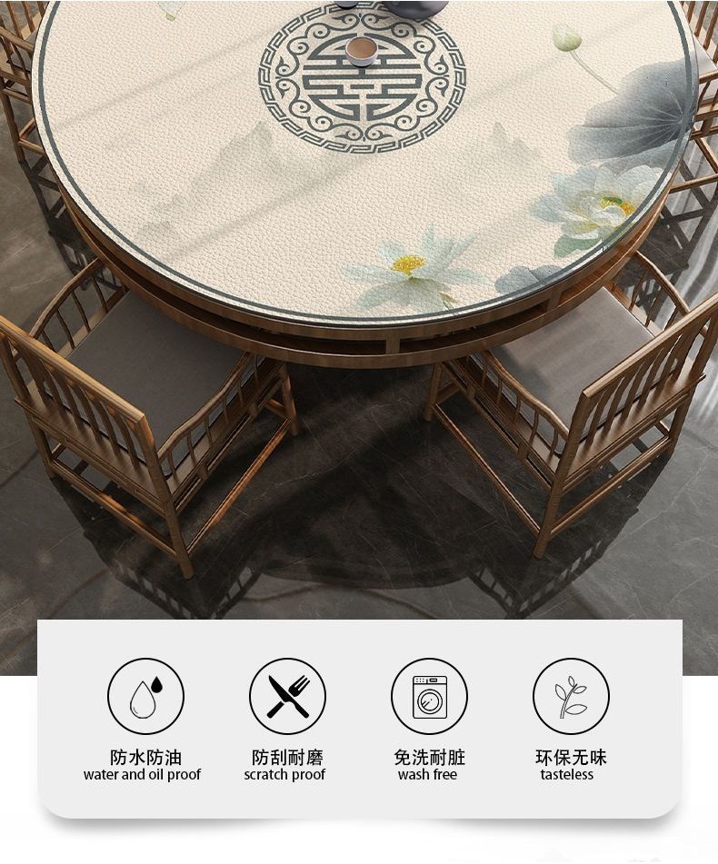 Round Silicone Table Mat Waterproof Anti-scalding Dirt-resistant ...