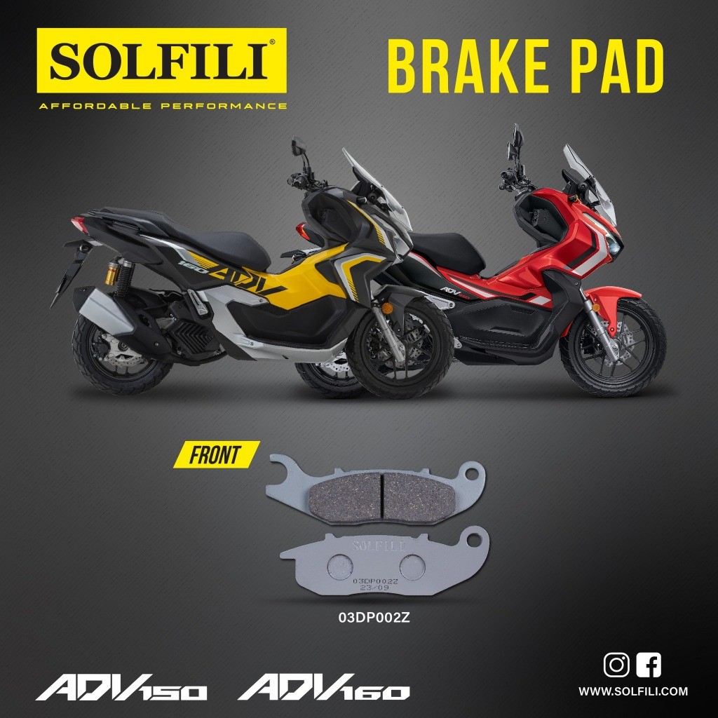 ADV150 ADV160 ADV 150 ADV 160 CLICK DISC BRAKE PAD SOLFILI ( FRONT ...