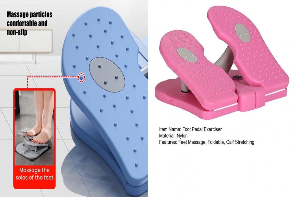 Feet Massage Pedal Foldable Leg Stepper Portable Mini Foot Pedal ...