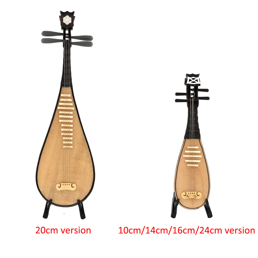Miniature Lute Model With Support Case Mini Musical Instrument 1/12 ...
