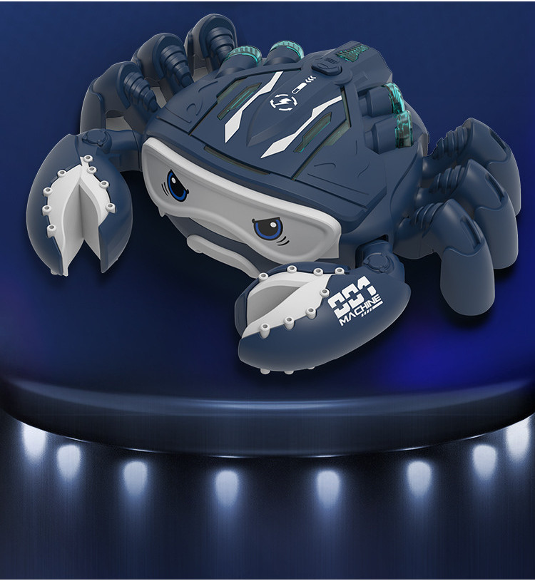 Children Electric Multi-Direction Crawling Crab Light Spray Simulation ...