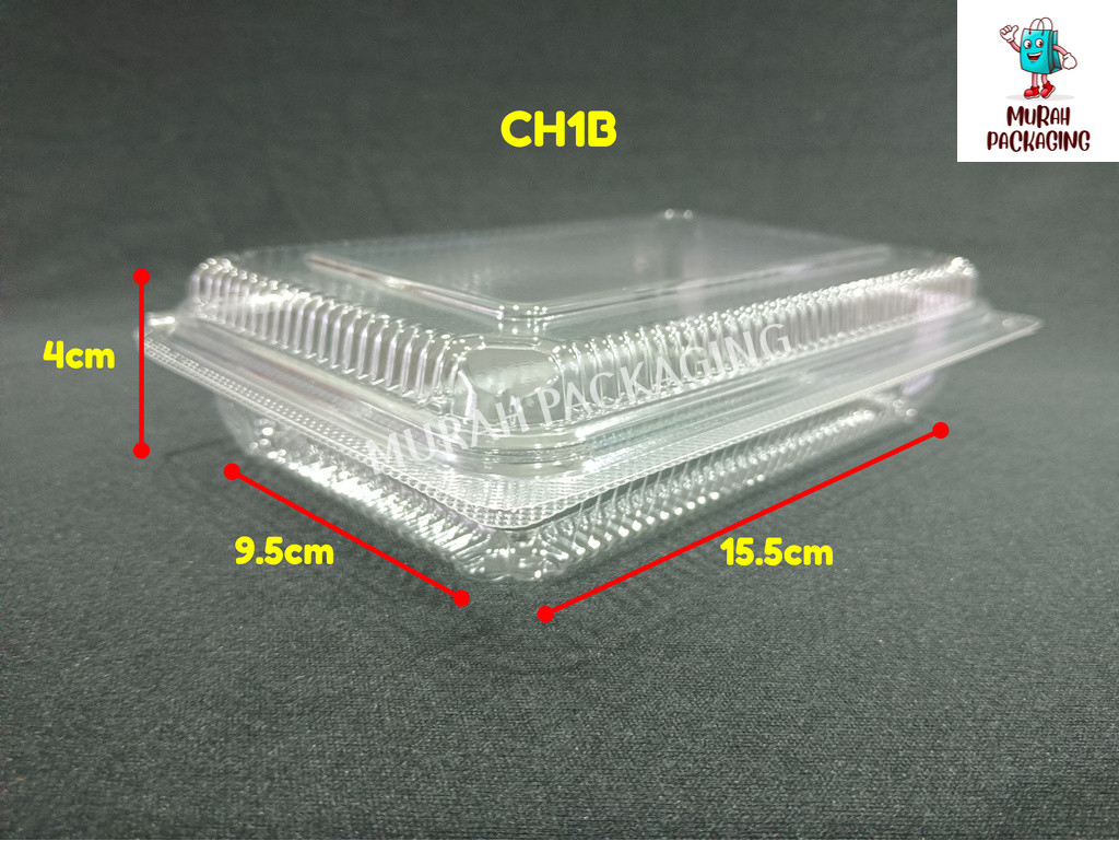 HIRO CH1B OPS Kuih Container with Lock (50pcs±) / Plastic Clear Bakery ...