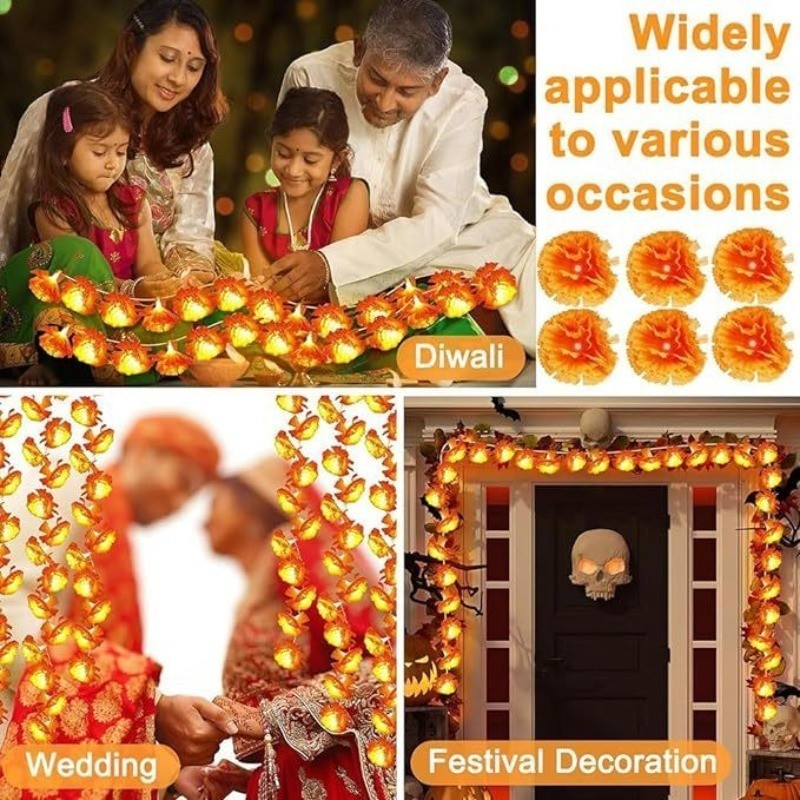 【Ready Stock】3M 30 LED Deepavali Marigold String Light Diwali Festival ...