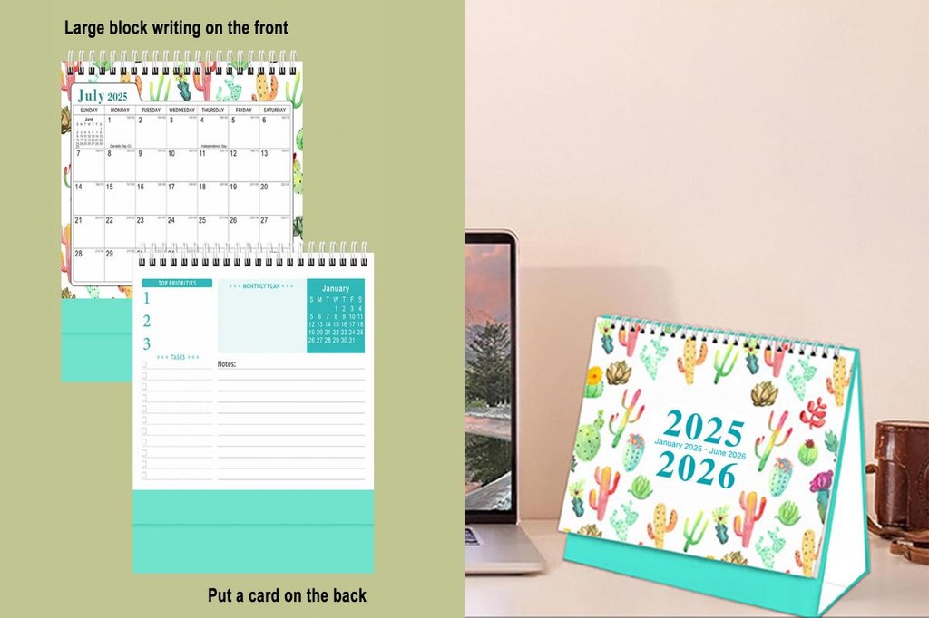 ueriwuou Motivational Workspace Decor Positive Quote Calendar 2025 ...