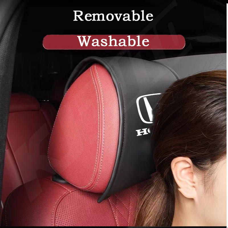 1/2pcs Mercedes Benz Leather Car Seat Headrest Protective Cover ...