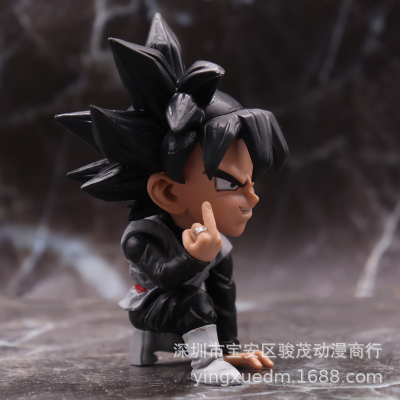 Black Goku Unique Pvc Model With Middle Finger Gesture Ideal Anime For ...