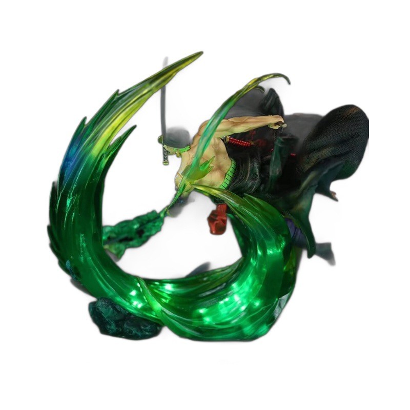 Detailed One Piece Zoro Pvc Figure Glowing Scene Boxed Model From ...