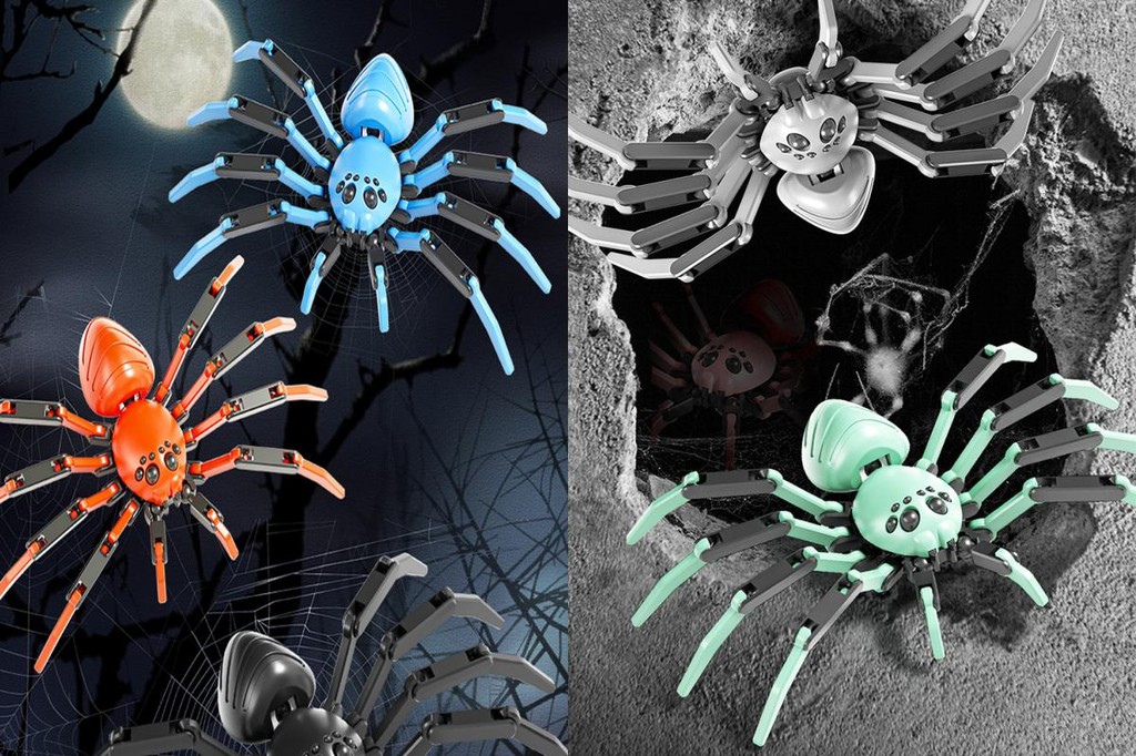 Moon Realistic Spider Figurine Spider Prank Prop Realistic Movable ...