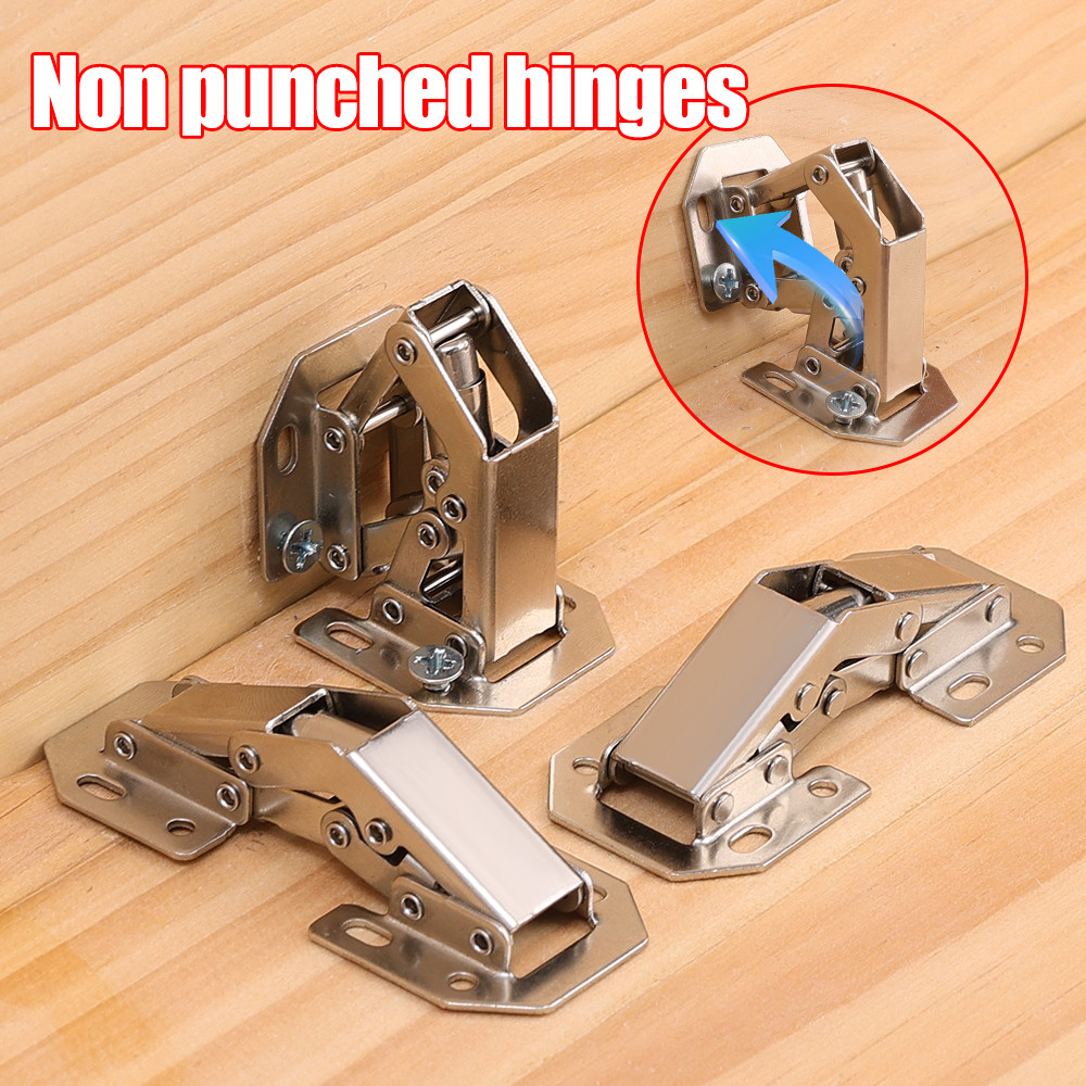 3 Inch No-Drilling Hole Cabinet Hinge - Spring Frog Hinge Cupboard Cold ...