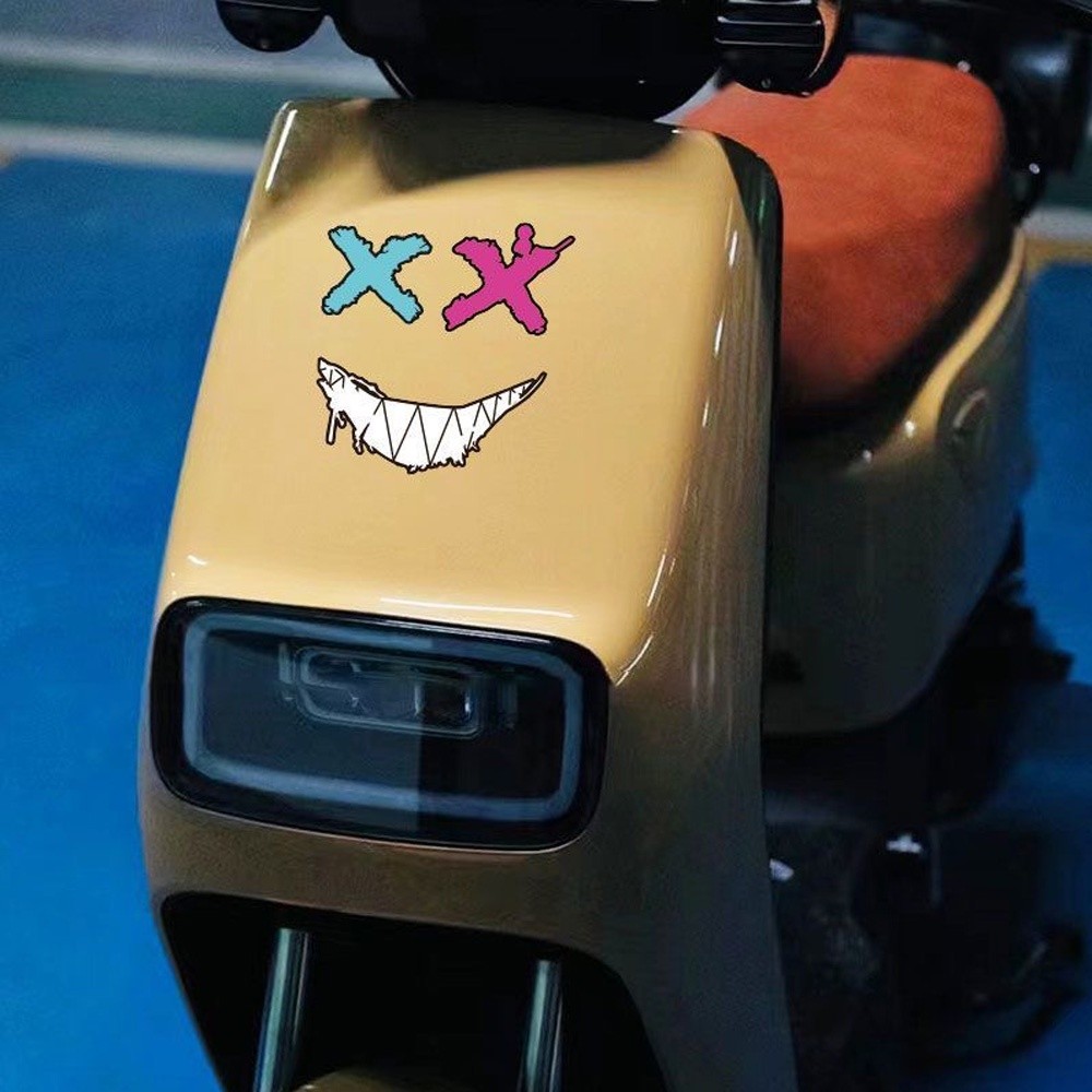 XX Eyes Face Helmet Stickers Car Electric Car Motorcycle Scooter Auto ...