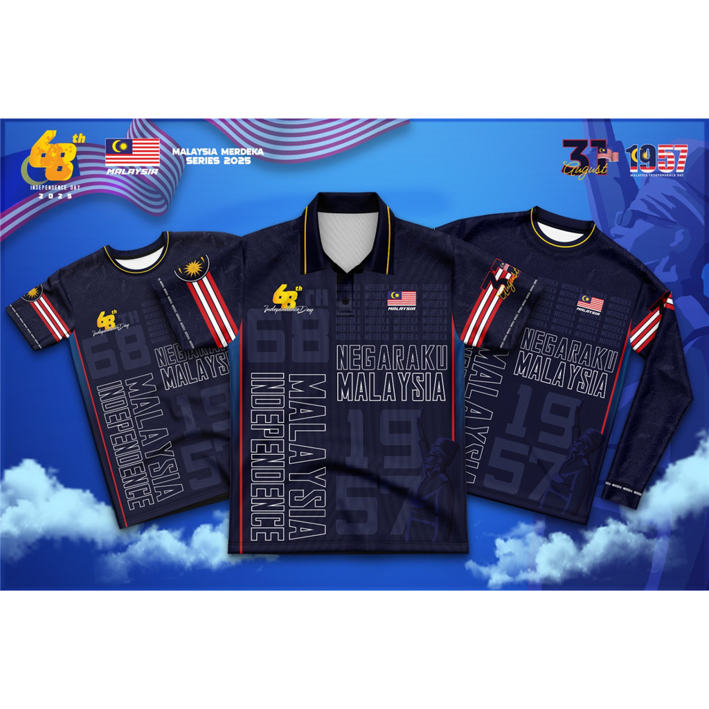 [READY STOCK] FREE CUSTOM Baju Merdeka 68 Tahun baju jersey Ethnic T ...