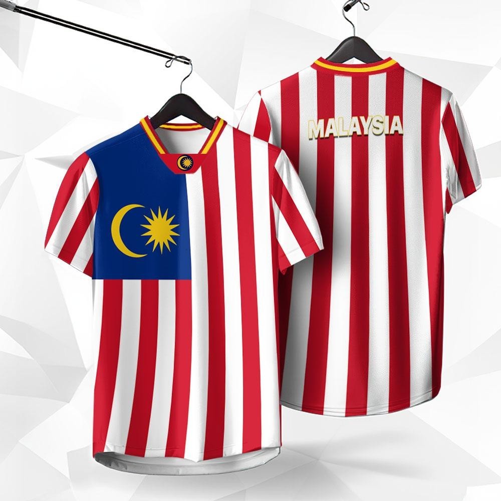 Baju Raya Lelaki Football Jersey Bola 2025 68th Merdeka Clothes Stripe ...