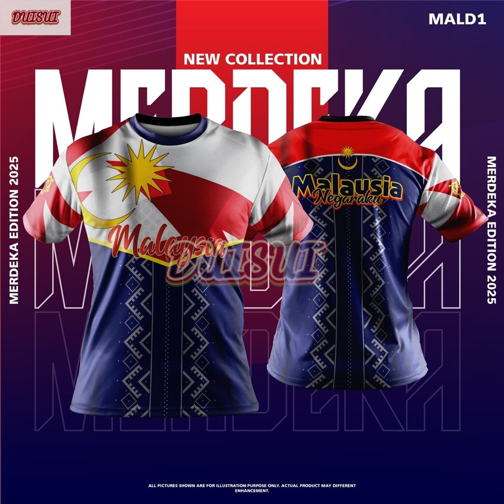 【READY STOCK】2025 Merdeka 68 Year Sublimation Long Sleeve Tshirt Baju ...
